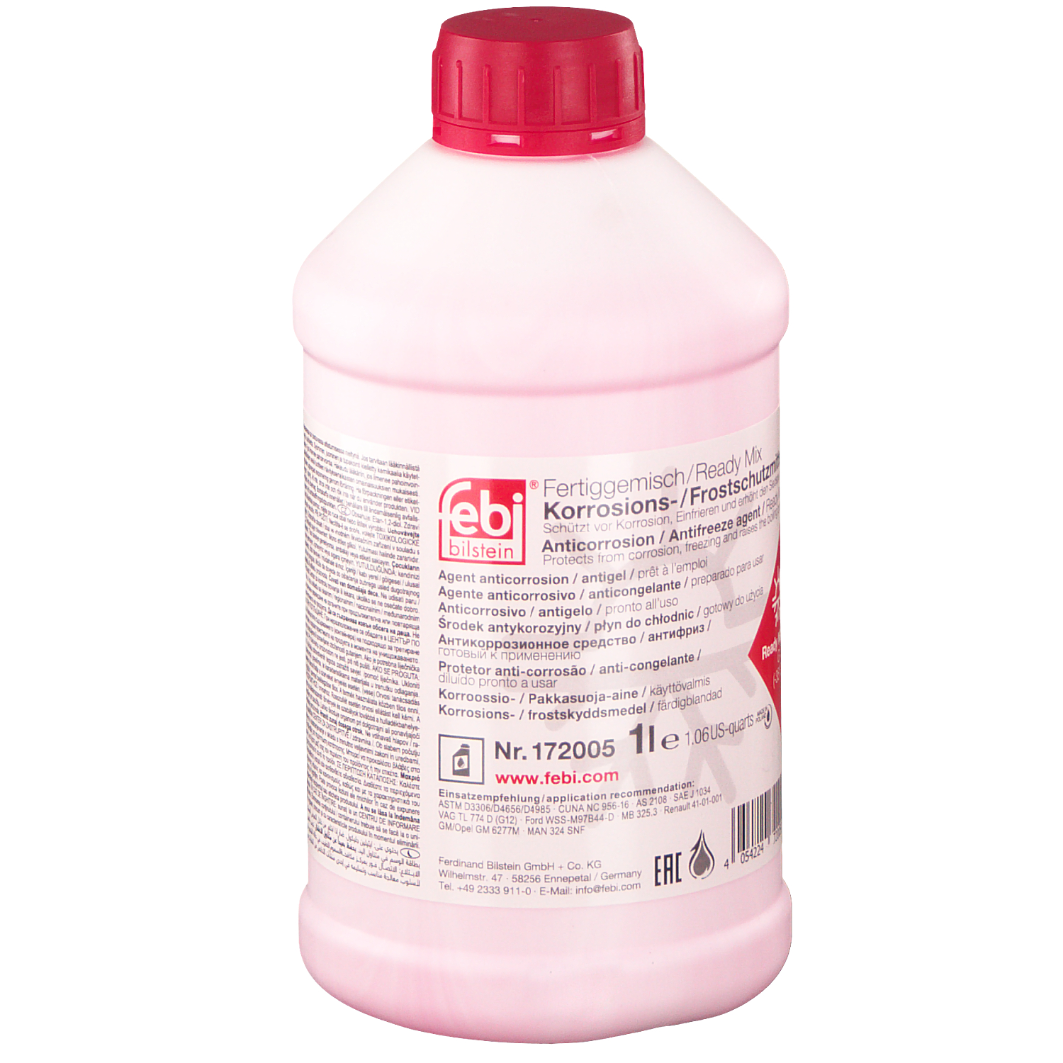 1602F0003 RIDEX Antifreeze G12, red, 1l, Ready mixed | AUTODOC price ...