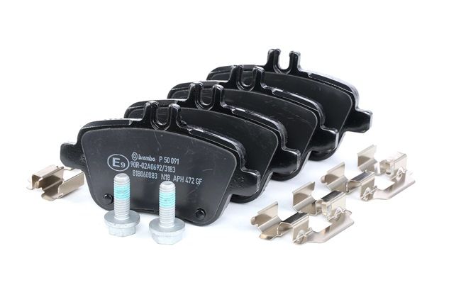 A 007 420 94 20 TRW, BOSCH Brake pad set, Accessory kit, Disc brake ...